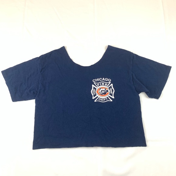Tops | Off The Shoulder Crop Top Chicago Fire Department | Poshmark